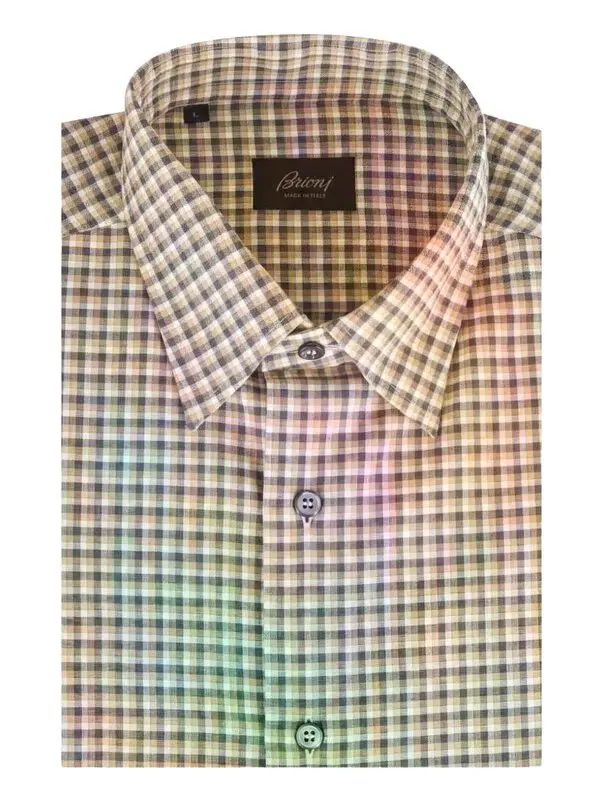 Brioni Check-pattern Shirt - Neutrals