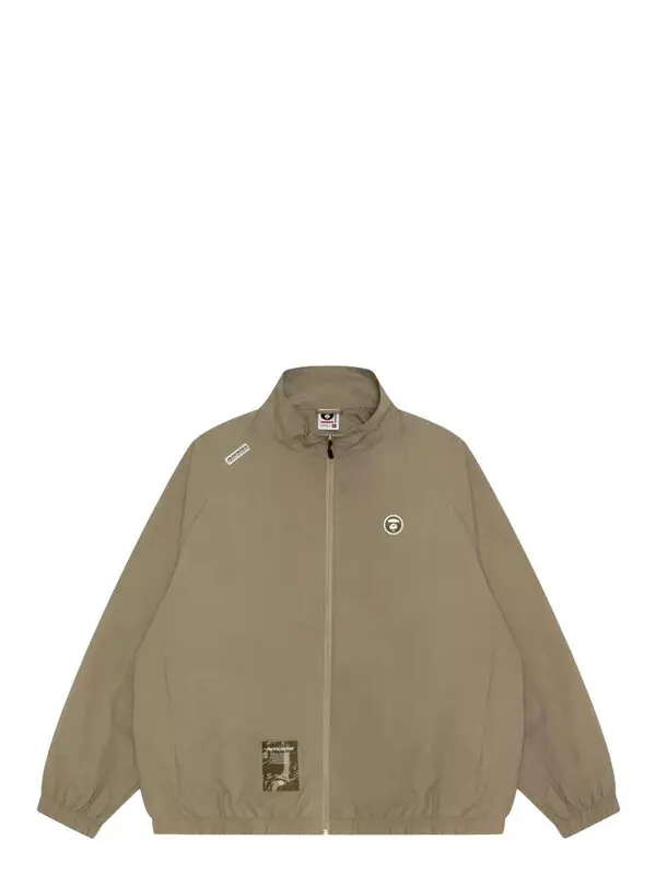 AAPE BY *A BATHING APE Moonface Logo Zip-up Jacket - Neutrals