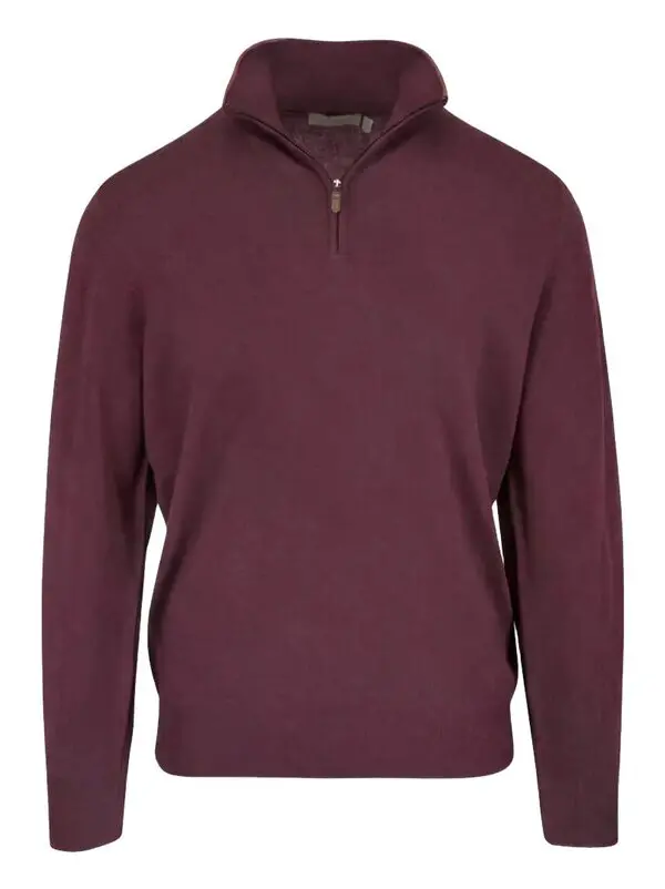 Canali Quarter-zip Sweater - Red