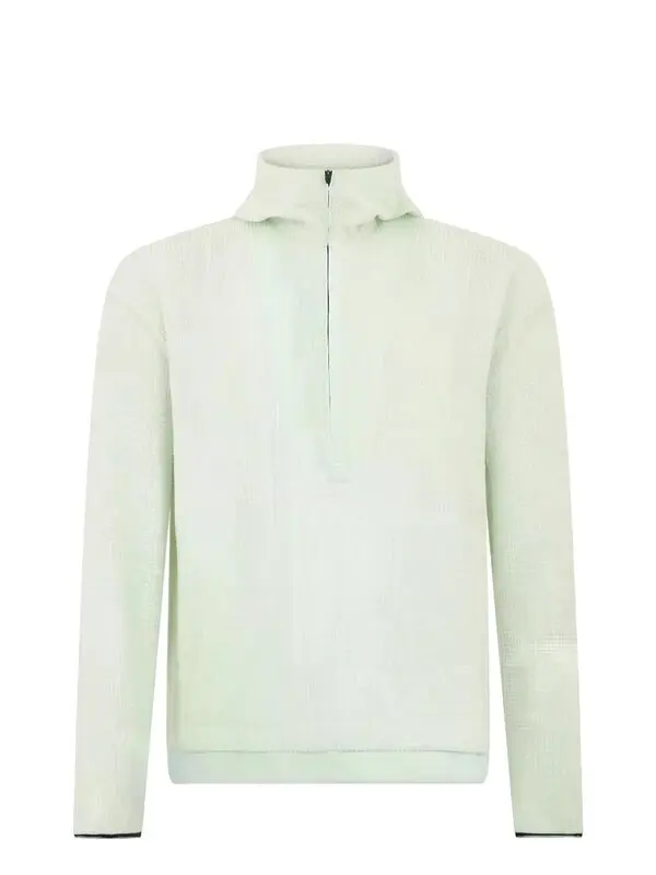 Herno Waffle-knit Quarter-zip Sweatshirt - Neutrals