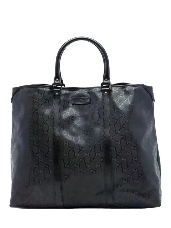 Gucci Gg Imprimé Weekender Travel Bag - Black
