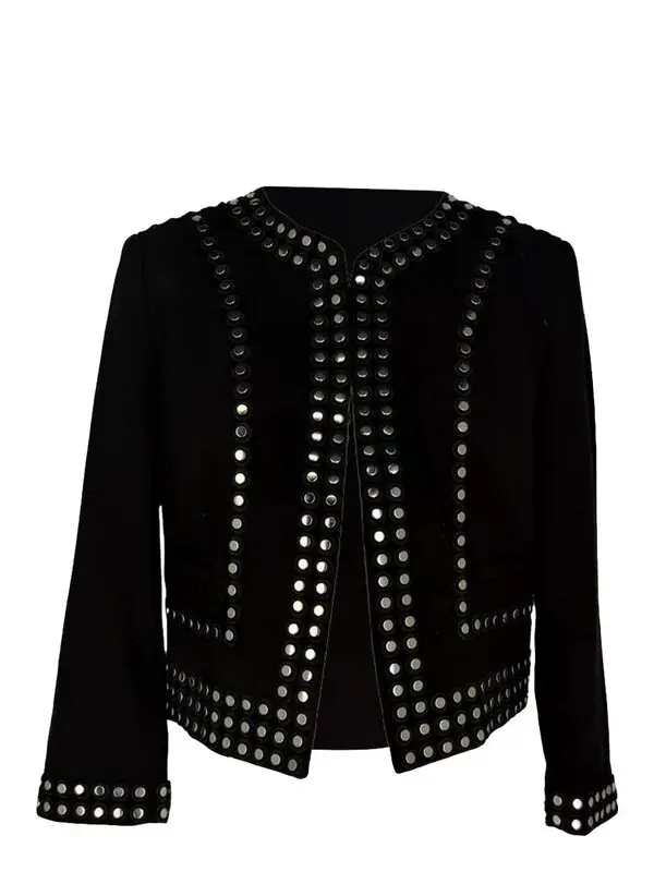 Michael Kors Studded Open-front Blazer - Black