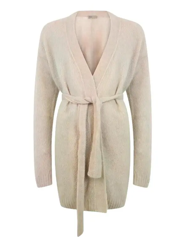 Herno Belted V-neck Cardigan - Neutrals
