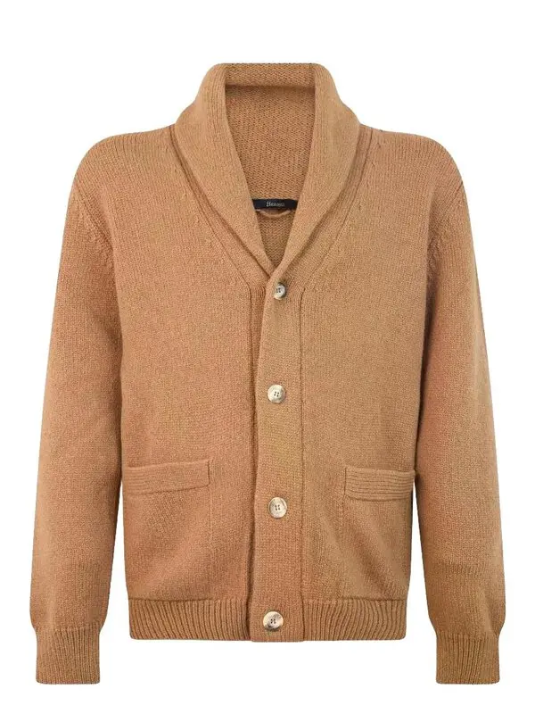 Herno Shawl Collar Cashmere Cardigan - Neutrals