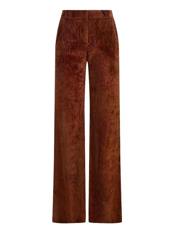 Alberta Ferretti Corduroy Wide-leg Trousers - Brown