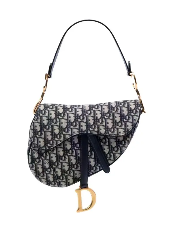 Dior Oblique Canvas Saddle Shoulder Bag - Blue