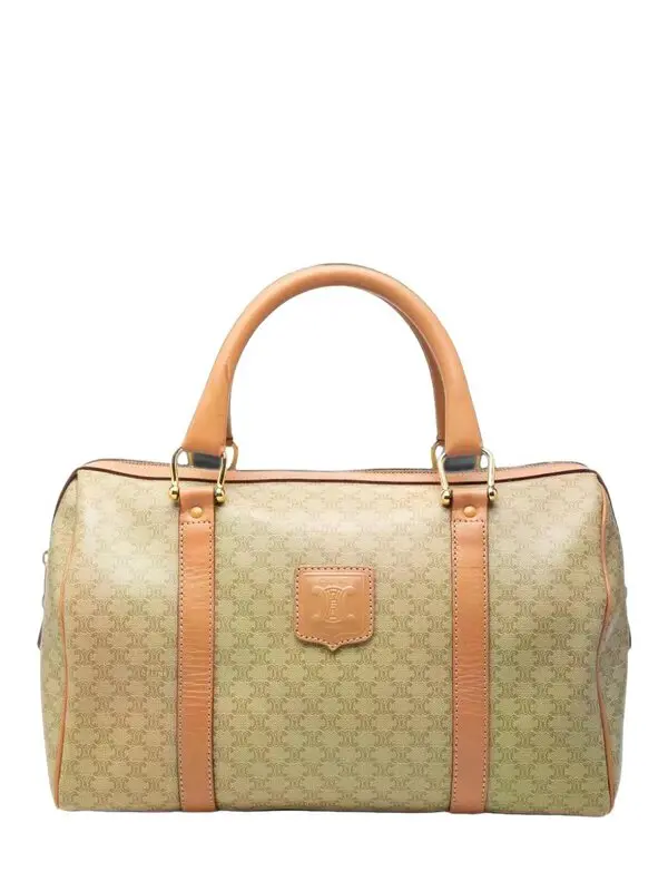 Celine Macadam Coated Canvas Boston Bag - Neutrals