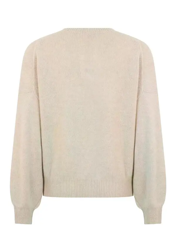 LISA YANG Veira Crew-neck Drop-shoulder Sweater - Neutrals