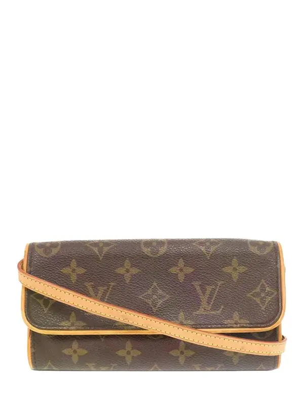LOUIS VUITTON Monogram Pochette Twin Pm Cross Body Bag - Brown