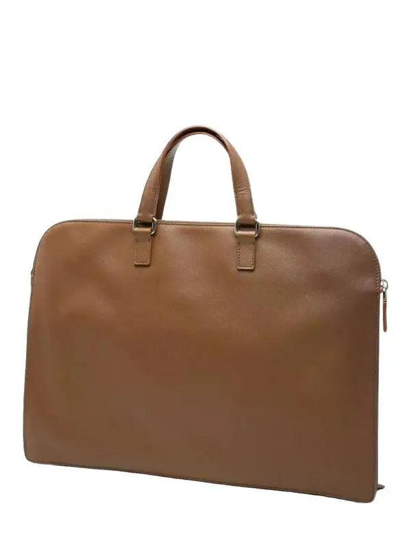 Prada Saffiano Leather Business Bag - Brown