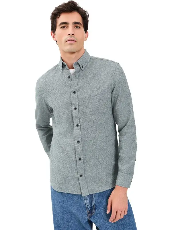 Taylor Stitch The Jack Twist Waffle Shirt - Pine