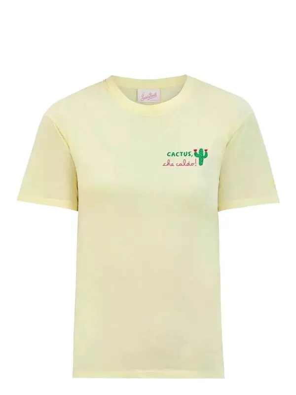 MC2 SAINT BARTH Emilie Embroidered T-shirt - Yellow
