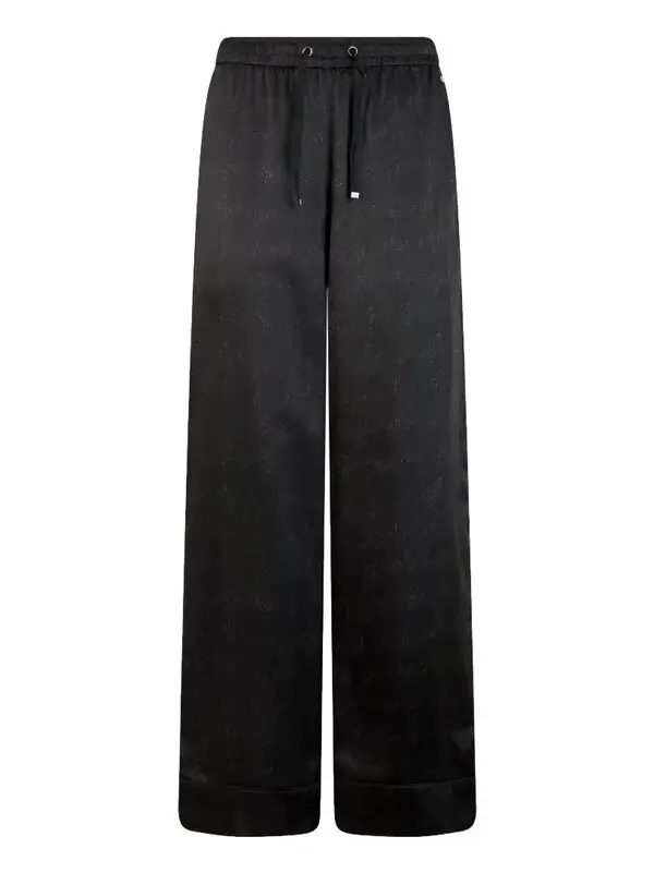 Herno Drawstring Wide-leg Trousers - Black