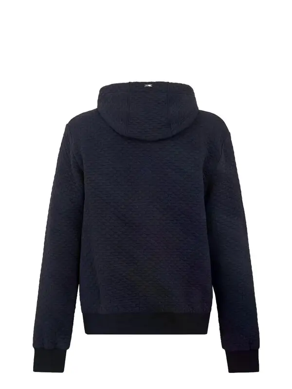 Herno Textured Zip-up Hoodie - Blue