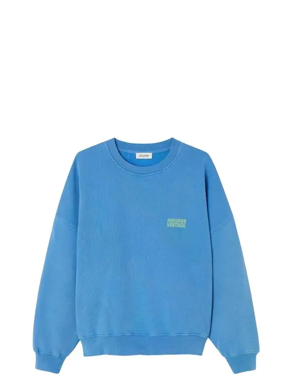 American Vintage Logo Patch Sweatshirt - Blue