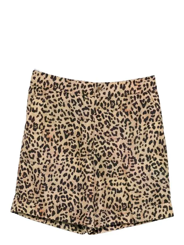 Valentino Garavani Leopard Print Tailored Shorts - Neutrals