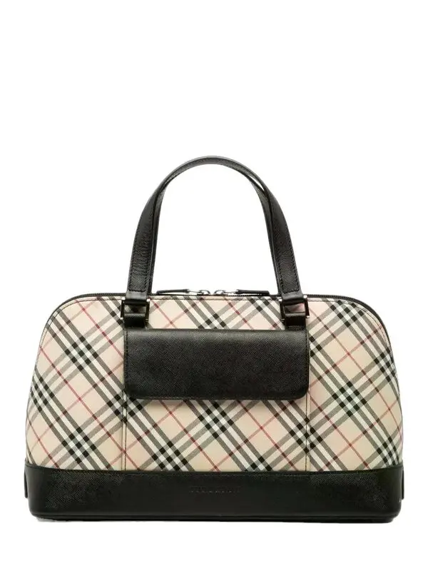 Burberry Nova Check Canvas Handbag - Neutrals
