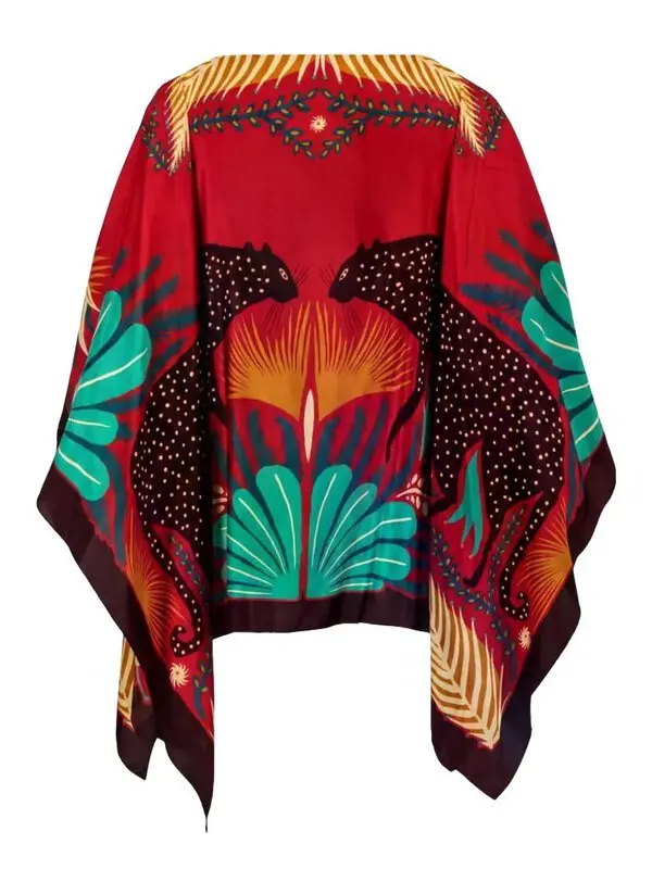 Etro Graphic Print Silk Blouse - Red