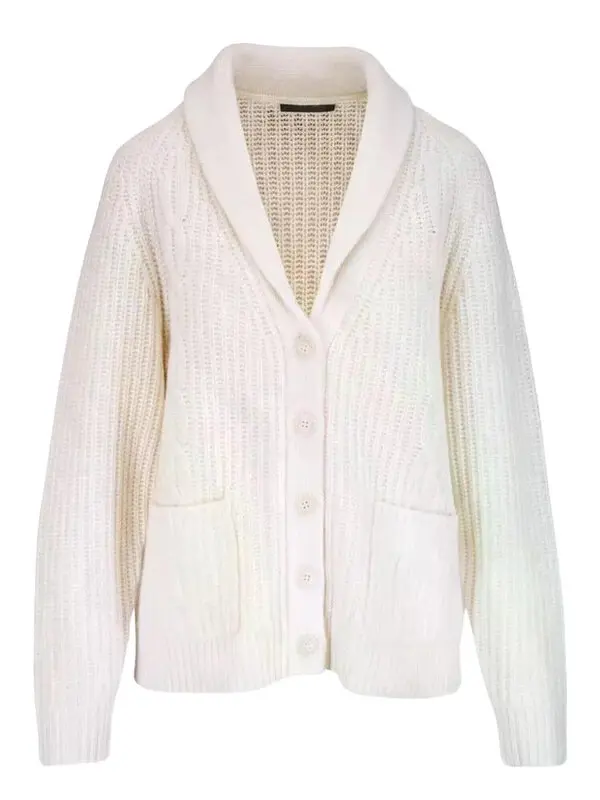 NILI LOTAN Cable-knit Cashmere Cardigan - Neutrals
