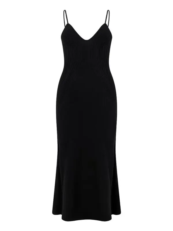 Alberta Ferretti V-neck Maxi Dress - Black