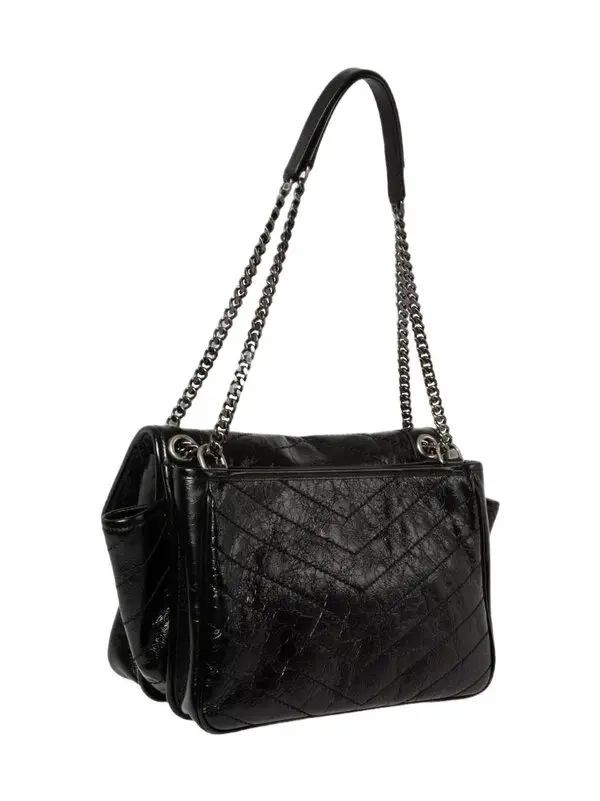 Saint Laurent Niki Quilted Leather Shoulder Bag - Black
