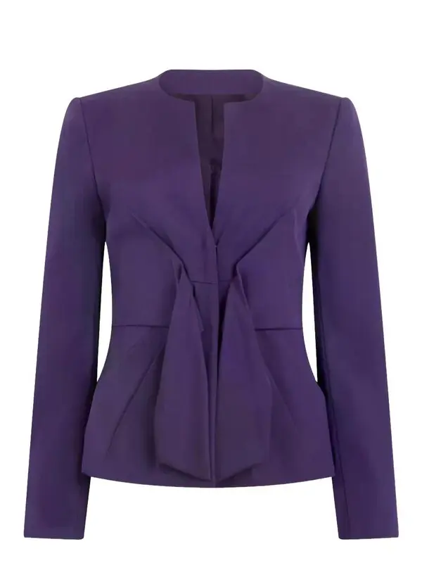 Alberta Ferretti Pleated Fitted Jacket - Purple