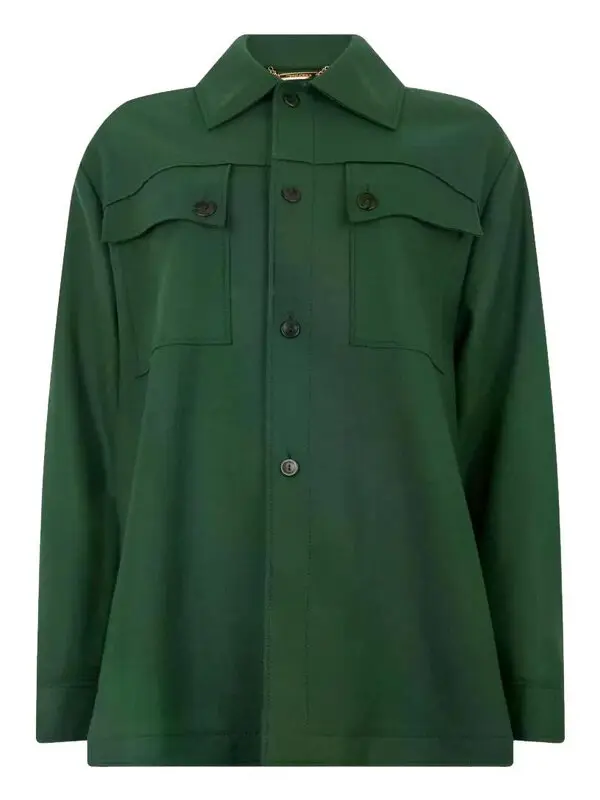 Alberta Ferretti Chest-pocket Button-up Shirt - Green