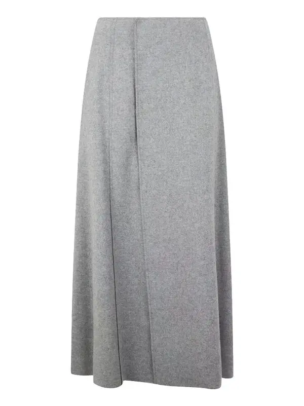 Alberta Ferretti High-waisted Maxi Skirt - Grey