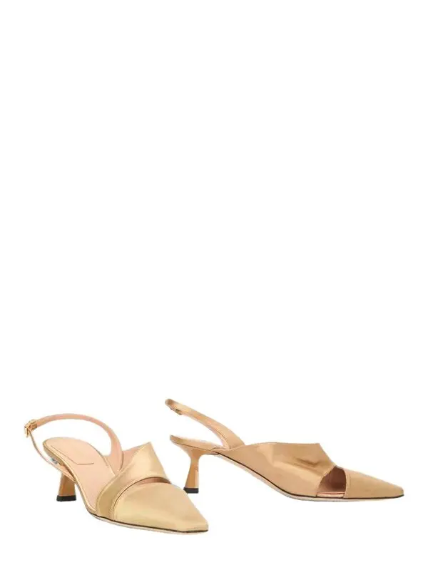 Alberta Ferretti Pointed-toe Slingback Pumps - Neutrals