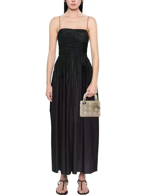 Dior Mini Beaded Metallic Lambskin Cannage Lady Satchel - Neutrals