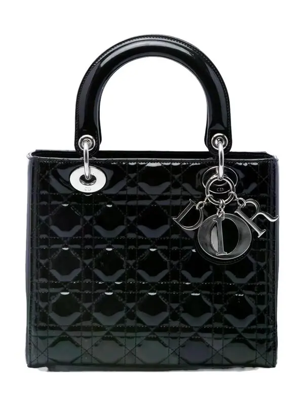 Dior Patent Cannage Lady Satchel - Black