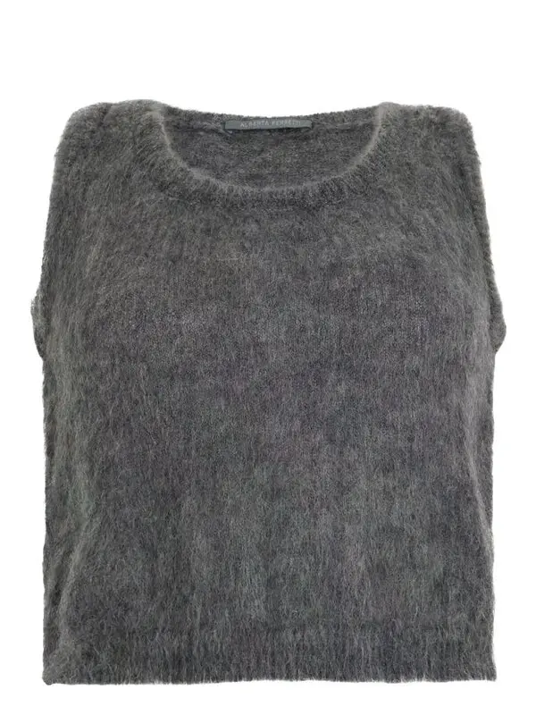 Alberta Ferretti Brushed Finish Vest - Grey