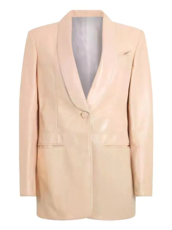 Philosophy Di Lorenzo Serafini Notched-collar Leather Blazer - Pink