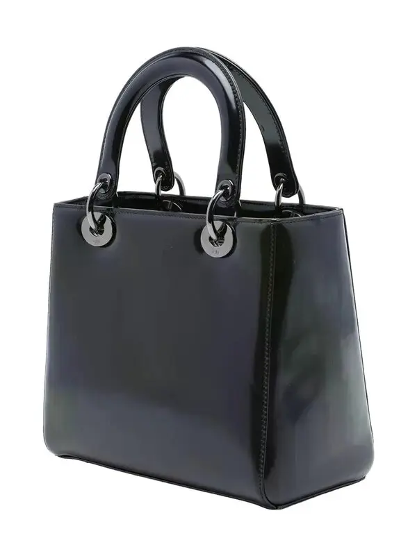 Dior Patent Leather Lady Satchel - Black