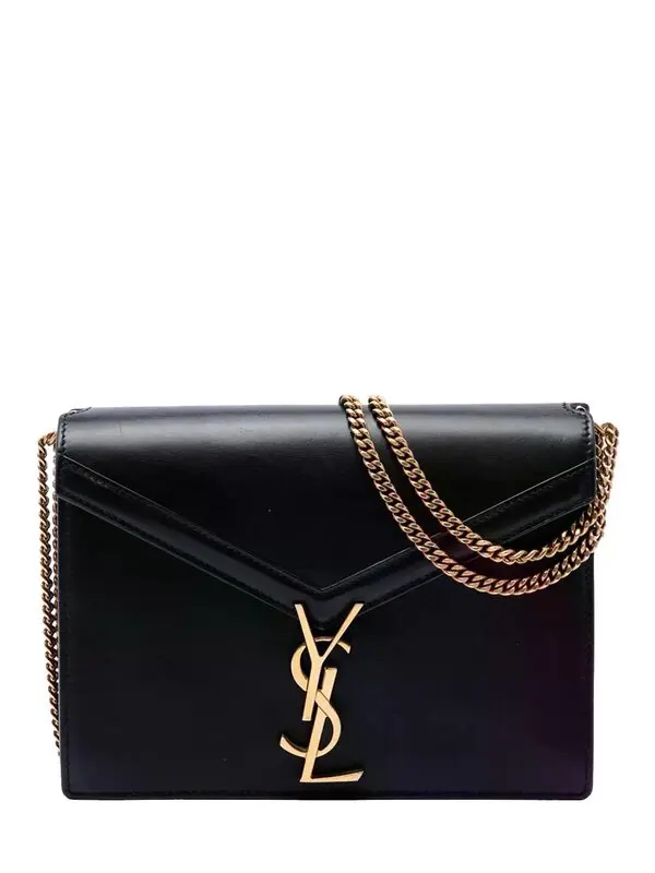 Saint Laurent 2018 Smooth Calfskin Monogram Cassandra Clasp Bag Shoulder Bag - Black