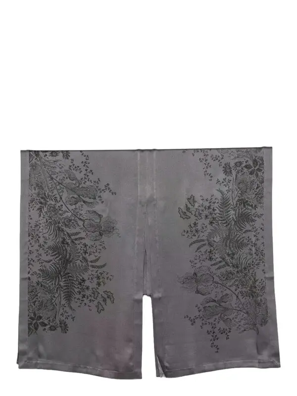 Carine Gilson Floral Print Kaftan - Grey