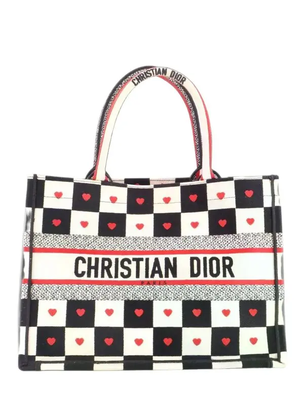 Dior Dioramour Book Printed Canvas Medium Tote Bag - Multicolour