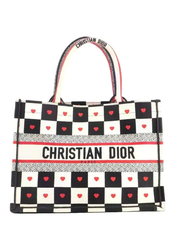 Dior Dioramour Book Printed Canvas Medium Tote Bag - Multicolour