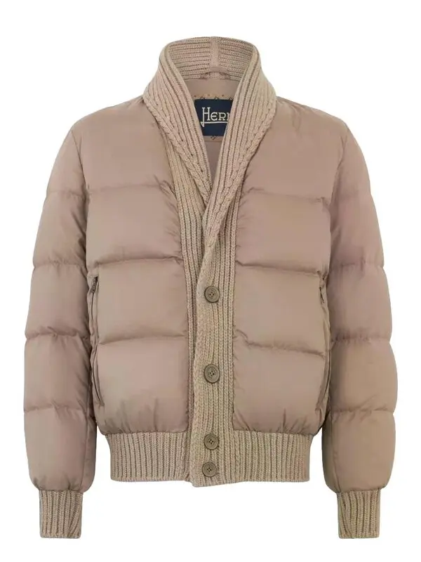 Herno Shawl-collar Padded Jacket - Neutrals
