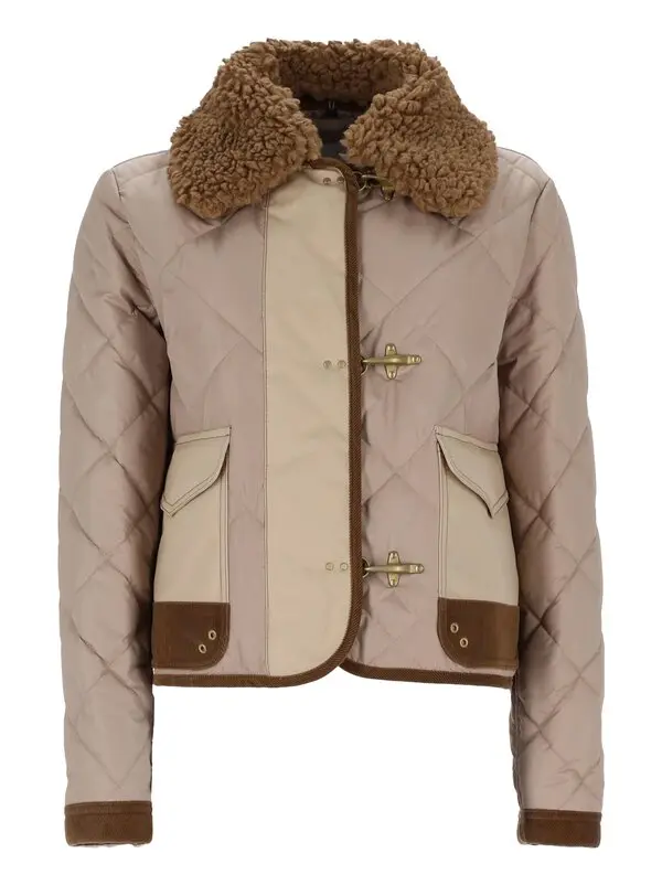 FAY Giacca "3 Ganci" Technical Fabric Jacket - Beige