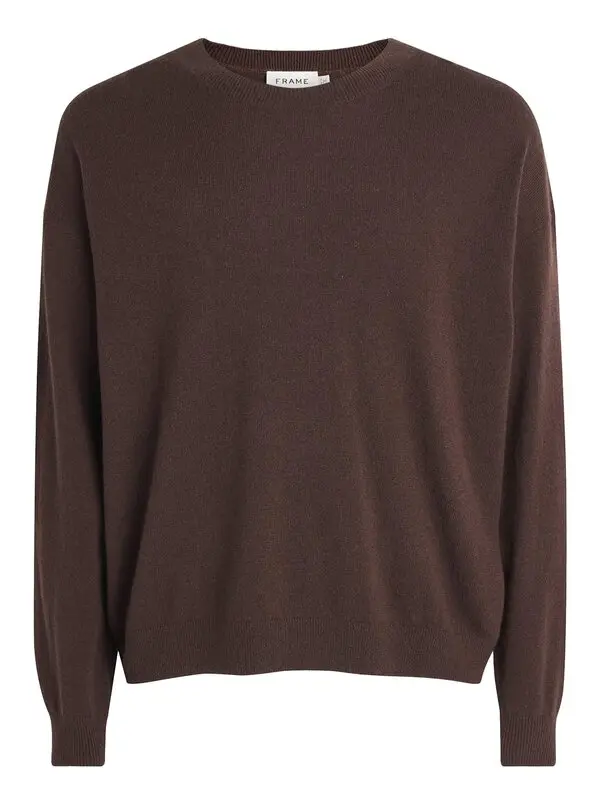FRAME Cashmere Crewneck Sweater - Brown