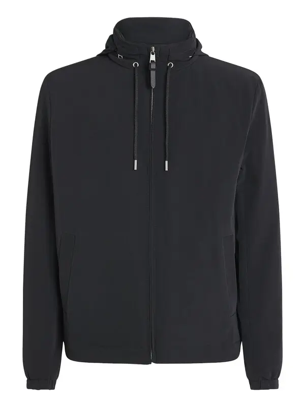 Sandro Padded Hooded Zip-up Jacket - Black