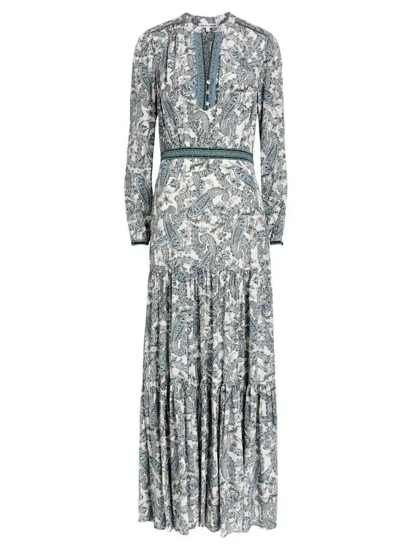 Veronica Beard Sama Paisley-print Silk-blend Maxi Dress - Ecru