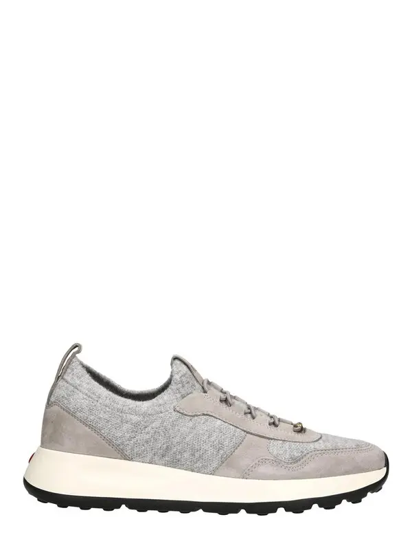 TOD'S Suede And Knit Sneakers - Grey