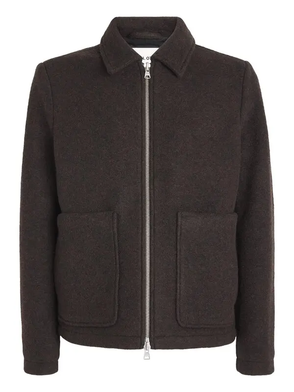 NN.07 Wool-blend Gael Overshirt - Brown