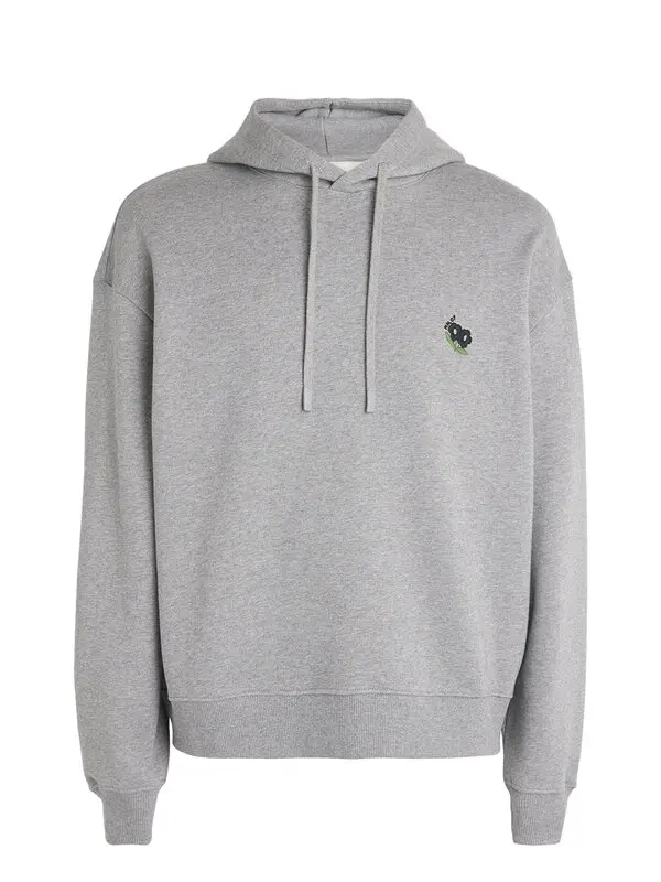 NN.07 Cotton Embroidered Hoodie - Grey