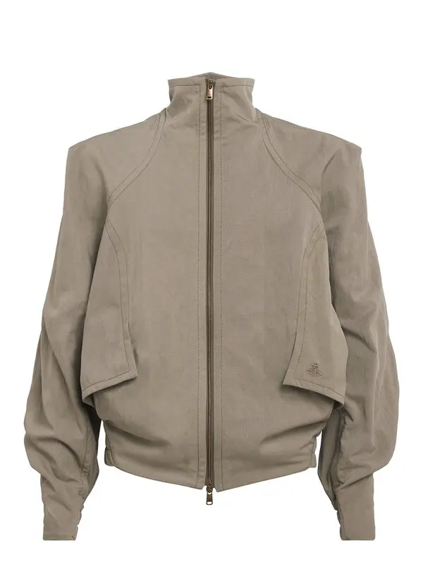 VIVIENNE WESTWOOD High-neck Harrington Jacket - Green