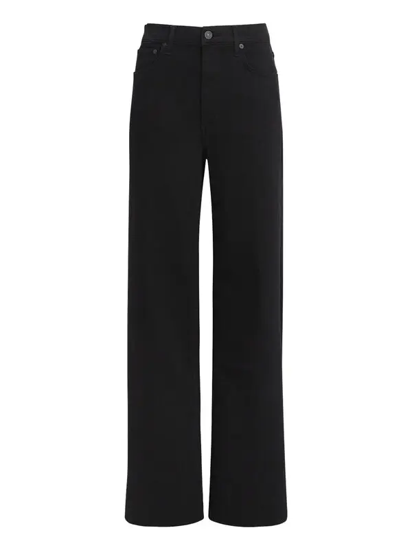 Citizens Of Humanity Lyra Wide-leg Cropped Jeans - Black