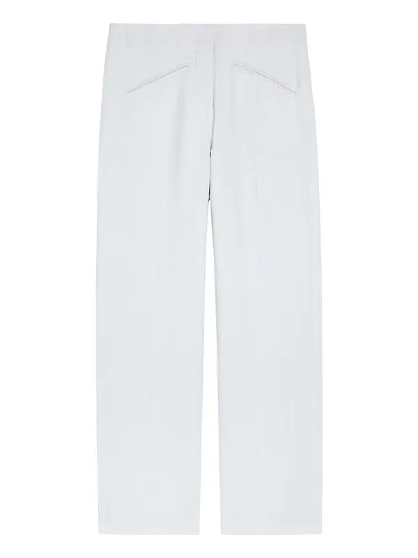 Veronica Beard Cassidee Wide-leg Twill Trousers - Light Blue