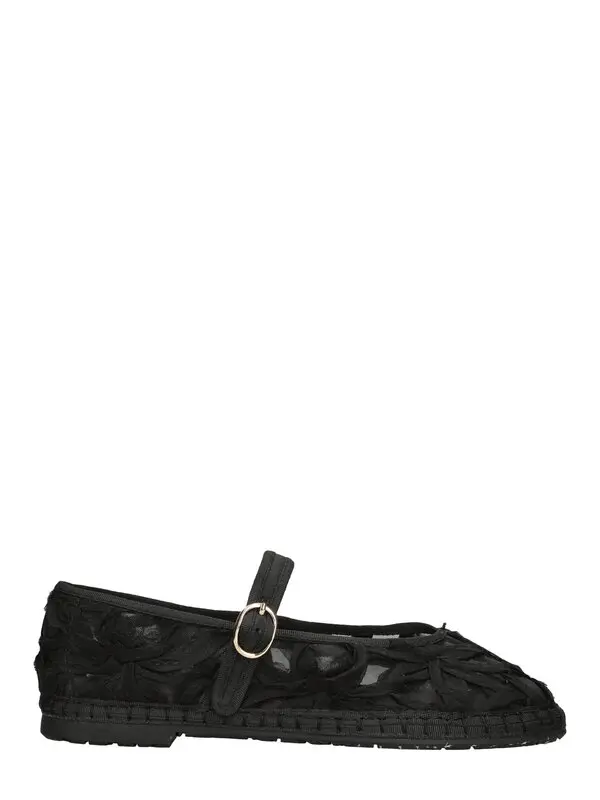 FLABELUS Pierre Lace Mary Janes - Black